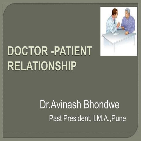 Doctor Patient Relationship Ppt Doctor Patient Relationship .ppt (1) 2