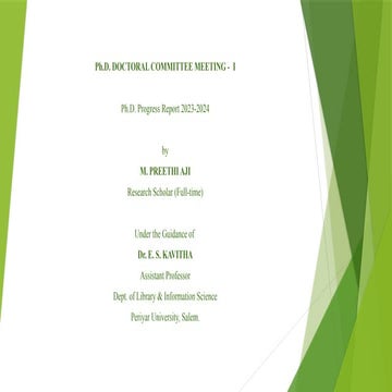Doctoral Committee meeting in the library and information science and ...