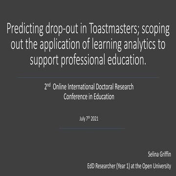 Doctoral conference slides only | PPTX