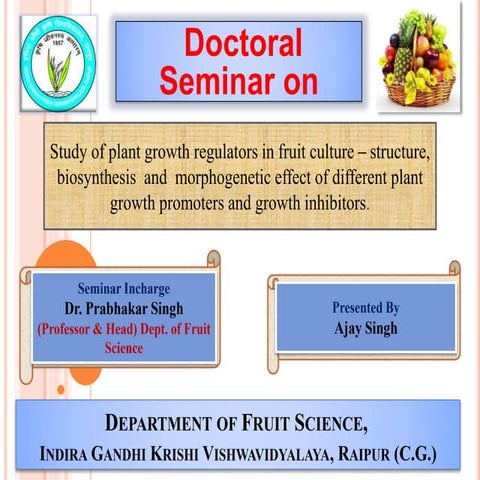 Fruit set, growth & developmental stages of various fruits | PPT