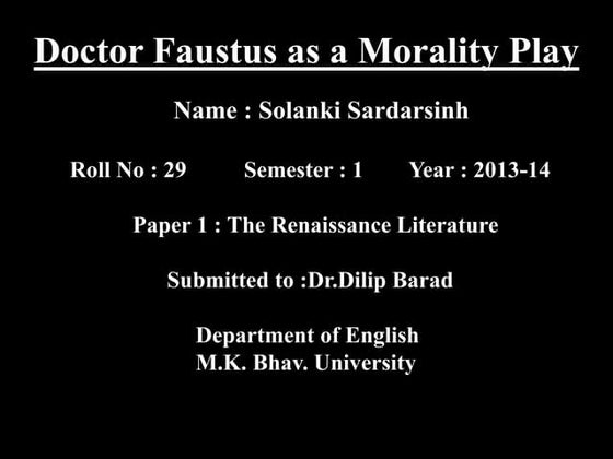 Dr faustus | PPT