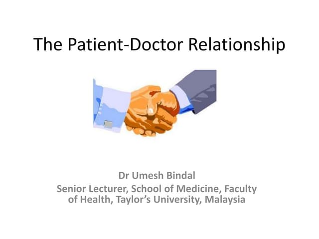 AETCOM 1.3 - Doctor Patient Relationship | PPTX
