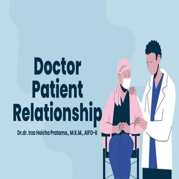 Doctor Patient Relationship for medical student | PDF