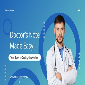 Doctor’s Note Made Easy: Your Guide to Getting One Online in Australia ...