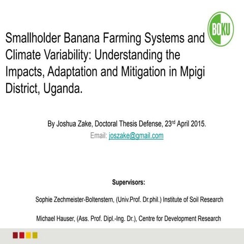 Smallholder Banana Farming Systems and Climate Variability ...