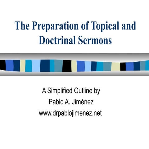 The Topical-Doctrinal Sermon | PPT