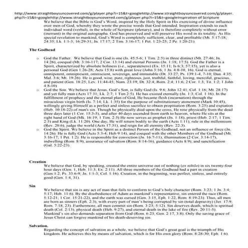 Doctrinal statement | PDF