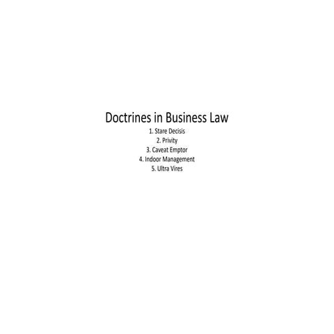 doctrine ppt of MBA business law courses | PPTX