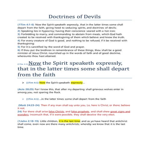 Doctrines of devils | PDF