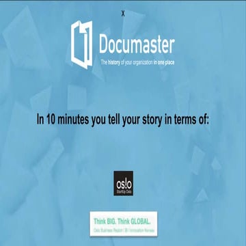 Case Study: Documaster on Startup Day: Think BIG, Think Global ...