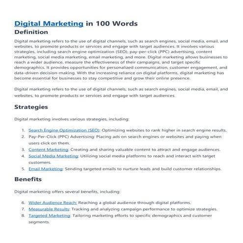 Digital Marketing | PDF
