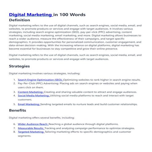 Digital Marketing | PDF