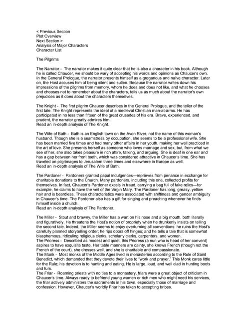 Pilgrim Chart - General Prologue.pptxChaucer's Canterbury Tales | PPT
