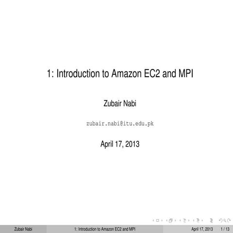 Lab 1 Introduction To Amazon Ec2 And Mpi Ppt 7929