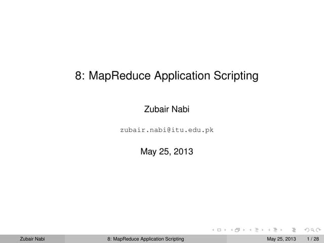 Mapreduce Application Scripting Ppt