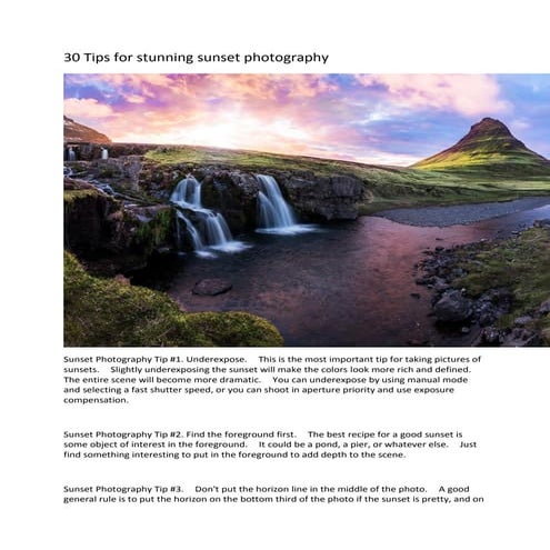 Sunset photography | PDF