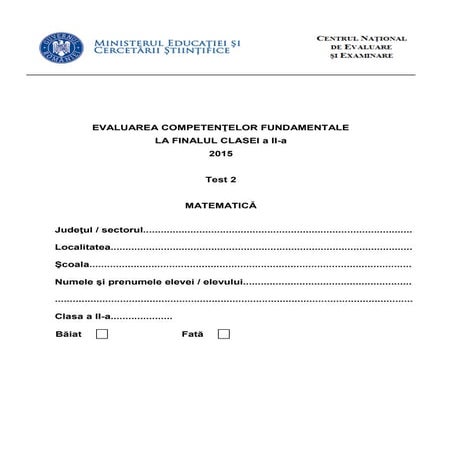 Document 2015-05-20-20176827-0-2015-matematica-test-2 | PDF