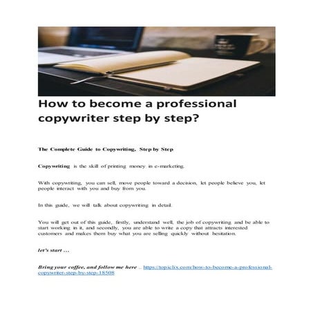 How to become a professional copywriter step by step? | DOCX