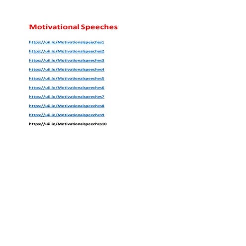 Motivational speeches | DOCX