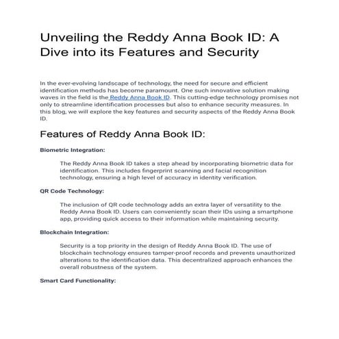 Unveiling the Reddy Anna Book ID: A Dive into its Features and Security ...