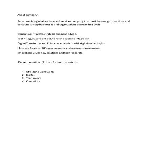 Accenture : a overview about the company | PDF