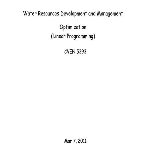 Optimization Linear Programming Operations Research Ppt 2402