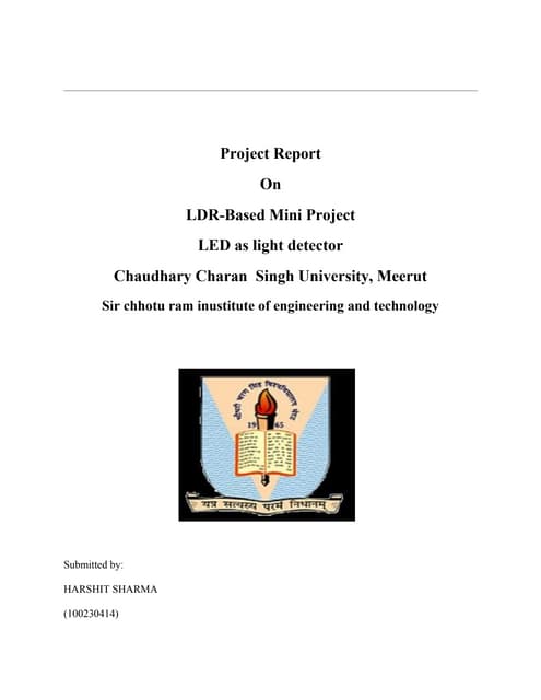 LIGHT DETECTOR USING NAND GATE | DOCX | Cameras and Camcorders ...