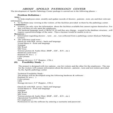 ABOUT APOLLO PATHOLOGY CENTERABOUT APOLLO PATHOLOGY CENTER | DOC