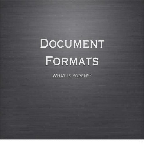 Document Format Presentation | PPT