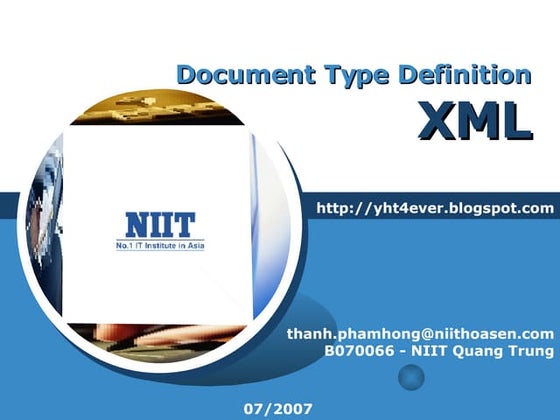 Document Type Definitions Ppt