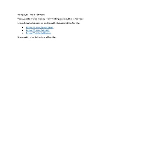 Online Transcription job | DOCX