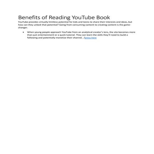 YouTube Books | DOCX