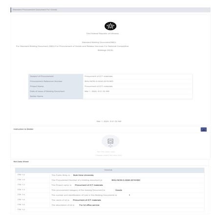 tender document preparation sample configratioon | PDF