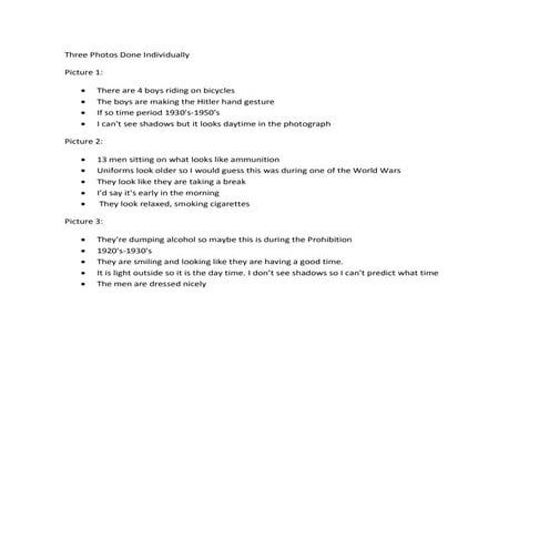 FYS Individual Picture Analysis | PDF