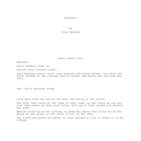 Script for treatment 1