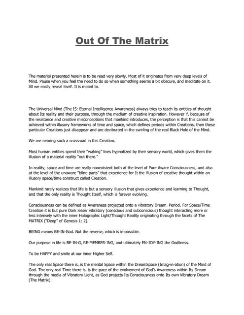 Hacking the Matrix | PDF