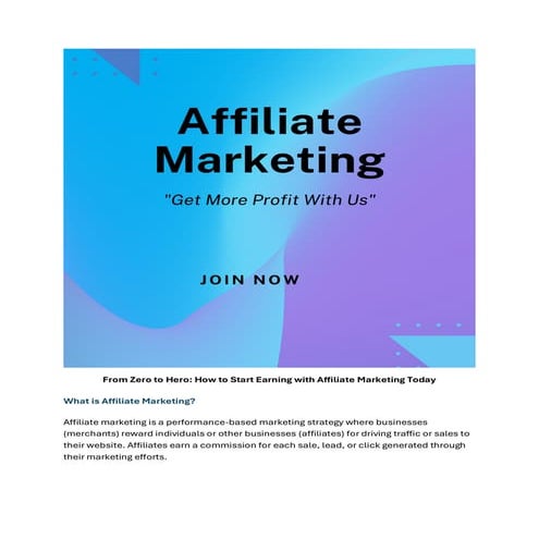 Unlock the secrets of Affiliate Marketing | PDF