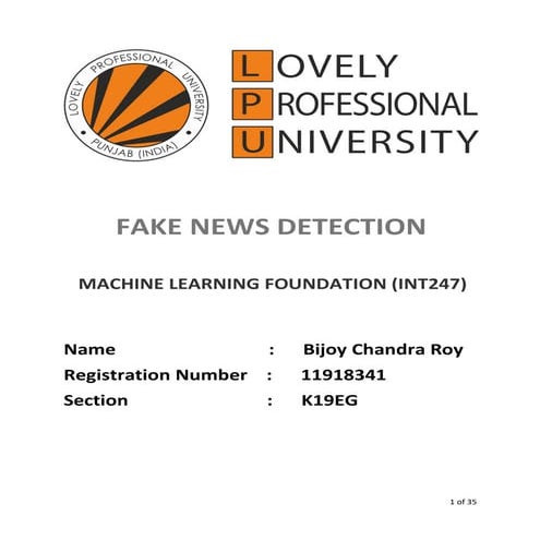 Fake News Detection | PDF