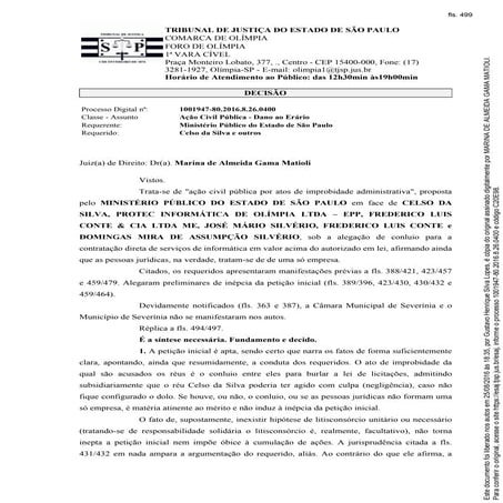 Ação Civil Pública Celso da Silva e Outros | PDF