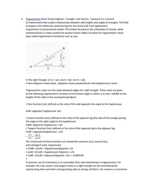 Trigonometric identities | PPTX