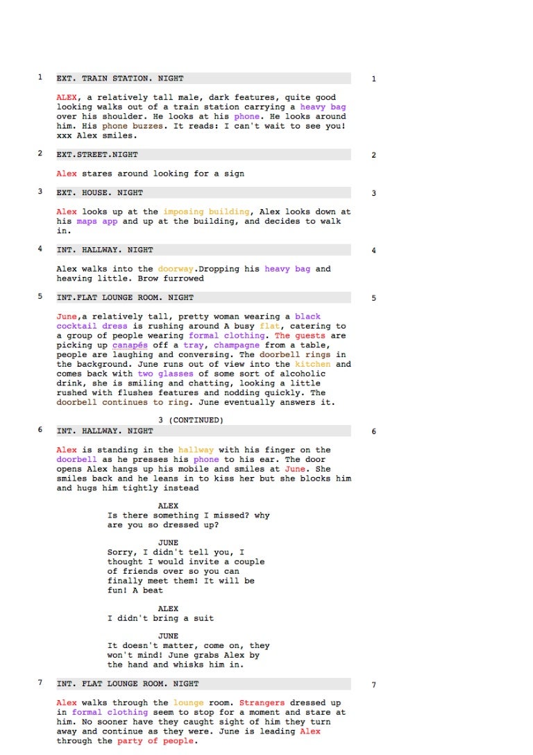 script breakdown example