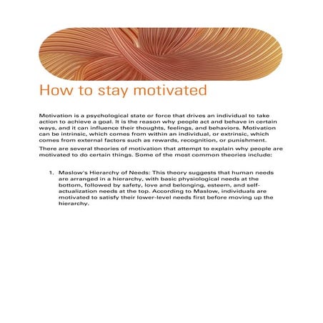 How to stay motivated | PDF