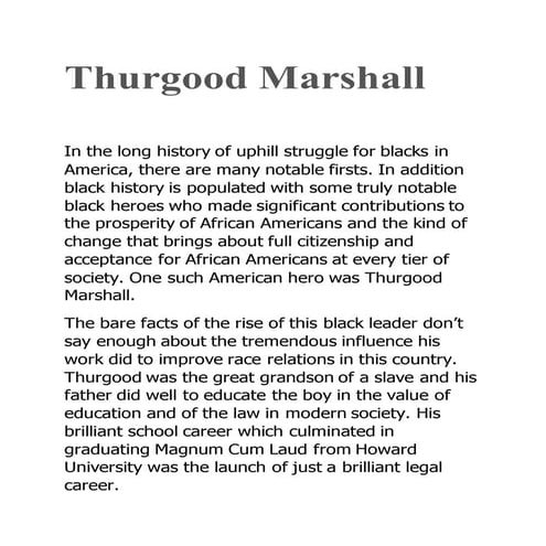 Thurgood Marshall | PPT