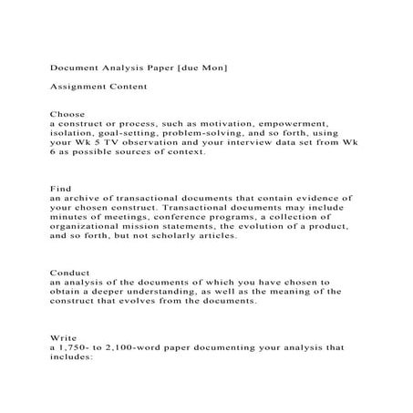 Document Analysis Paper [due Mon]Assignment ContentCho.docx