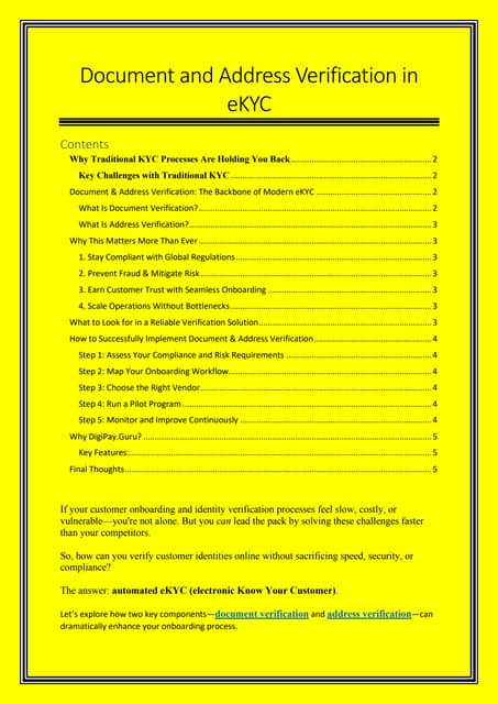 KYC API By SprintVerify powered by PaySprint .pdf | Web Development ...