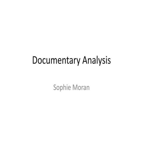 Documentary analysis | PPTX