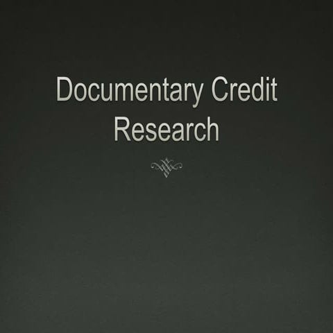 Documentary Credits | PPTX | Video Production | Content Production