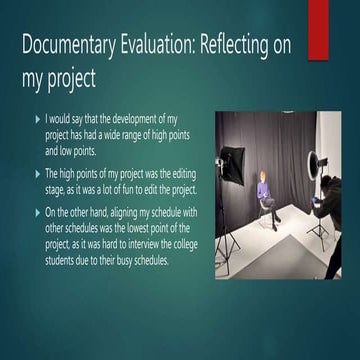 Documentary Evaluation (1).pptx | Photo Editing Software | Computer Software and Applications