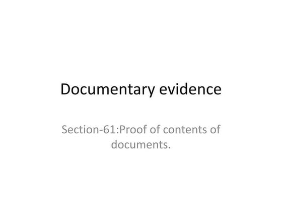 Types of Evidence | PPT