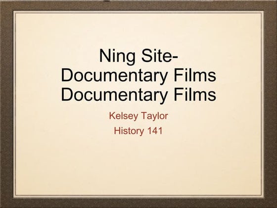 History of documentary 1a | DOC | Documentary | Genres